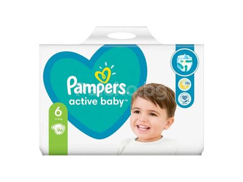 Памперс 6 - Pampers Active baby Box 6 пелени 13-18кг. 96бр. | Баня и ...