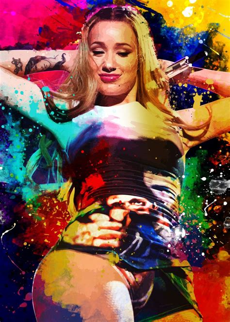 Iggy Azalea Poster Picture Metal Print Paint By Micho Abstract