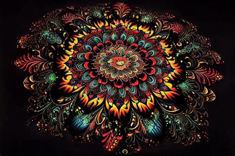 Premium Photo D Fractal Abstract Background Generative Ai