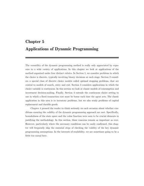 Pdf Chapter 5 Applications Of Dynamic Programmingchapter 5
