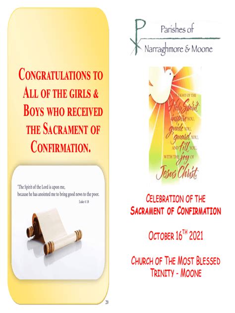Fillable Online Soldier Of Christ The Sacrament Of Confirmation Fax