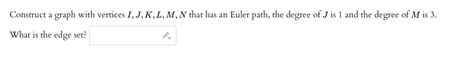 Solved Construct A Graph With Vertices I J K L M N That Has Chegg
