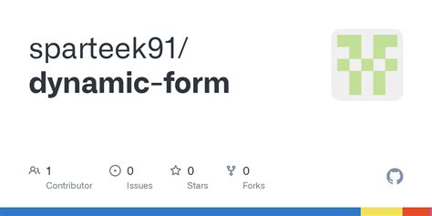 GitHub Sparteek Dynamic Form
