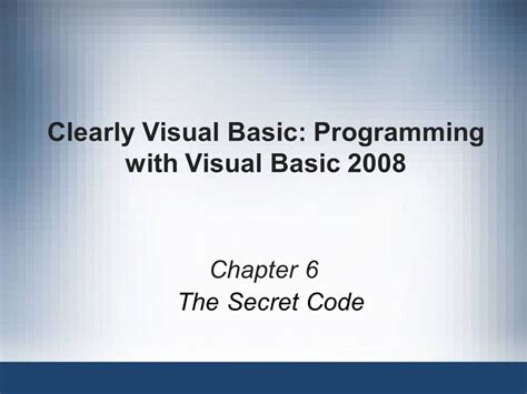 Clearly Visual Basic Programming With Visual Basic Ppt Video Online