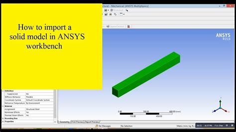 How To Import A Solid Model In Ansys Workbench Youtube