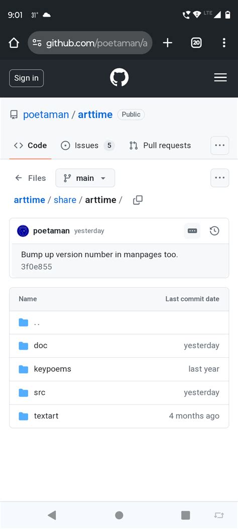 some github repository dates are off when viewed in chrome on android