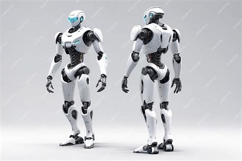 Premium Photo Technological Modern Robot Full Body Robot Isolated On White Background