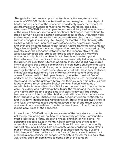 Global Issue Pdf Mental Health Anxiety Global Issue Pdf Mental Health Anxiety