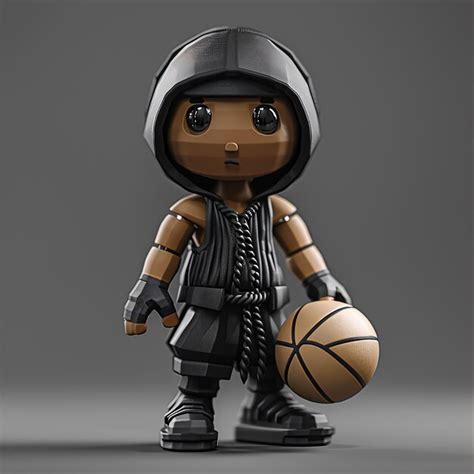 8bit Street Basketball Player Character Premium Ai Generated Image