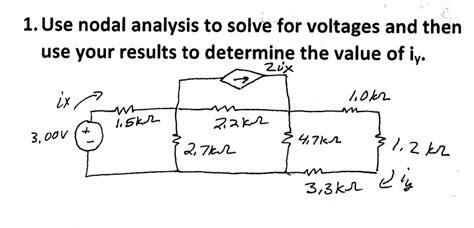 Solved Use Nodal Analysis To Solve For Voltages And Thenuse