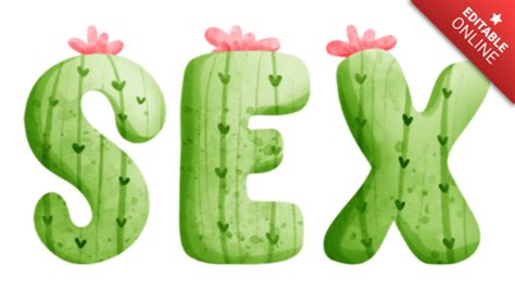 Sex Cactus Alphabet Font Text Effect Generator
