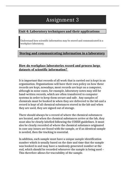 Btec Applied Science Storing And Communicating Information In A