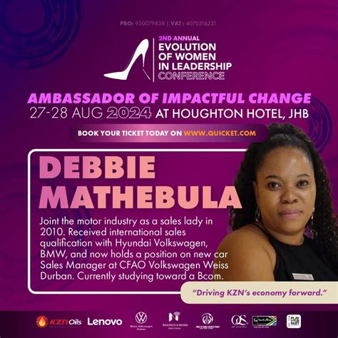 Meet Debbie Mathebula A Trailblazer In The Motor Industry Whose Journey Began As A Saleswoman