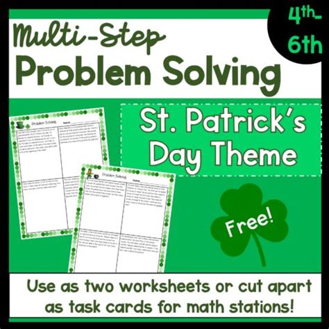 Free St Patrick S Day Multi Step Problem Solving Made By Teachers