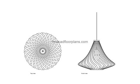 Rattan Lamp Free Cad Drawings