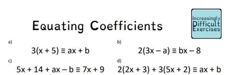 Equating Coefficients