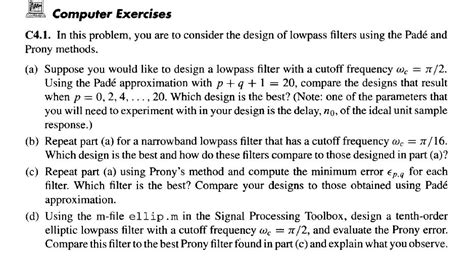 solved computer exercises c4 1 in this problem you are to