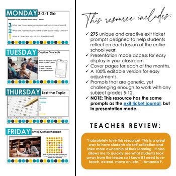Exit Ticket Templates For ANY Subject Exit Tickets Prompts PRESENTATION