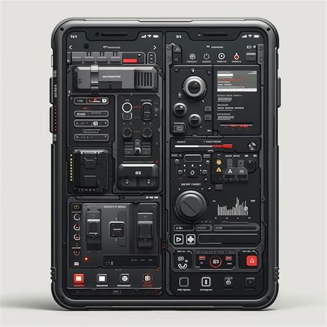 Modern Control Panel Interface Vector Illustration Design Premium Ai