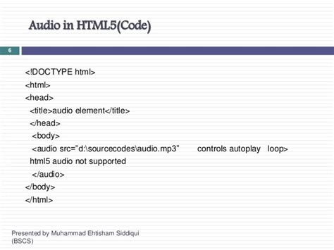 Html Audio Video