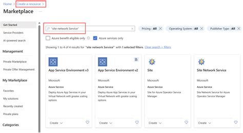 sitenetwerkservice maken voor azure operator service manager