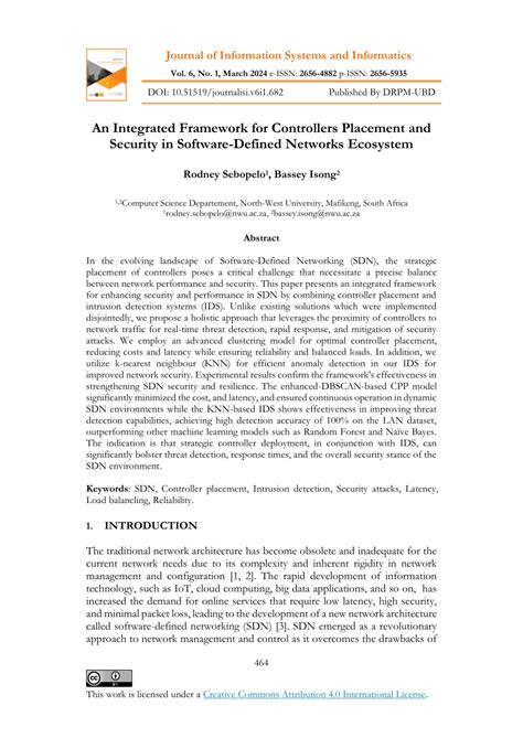 Pdf An Integrated Framework For Controllers Placement And Security In