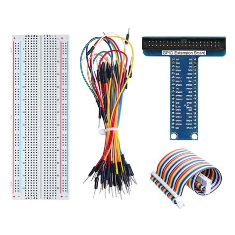 raspberry pi gpio breakout kit t type board 830 tie points solderless