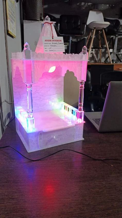 Glossy Acrylic Small Temple Sizedimension 12x8x16 At ₹ 1650piece In Gurgaon