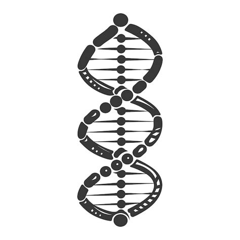 Symbole De Mutation De Ladn Du Gène De La Silhouette Couleur Noire
