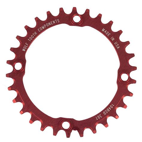 Wolf Tooth 30t 104bcd Drop Stop Chainring Red