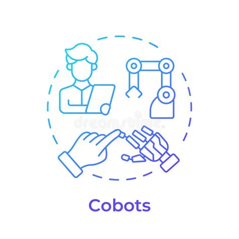 Cobots Blue Gradient Concept Icon Stock Vector Illustration Of Conceptual Assistance 337976920