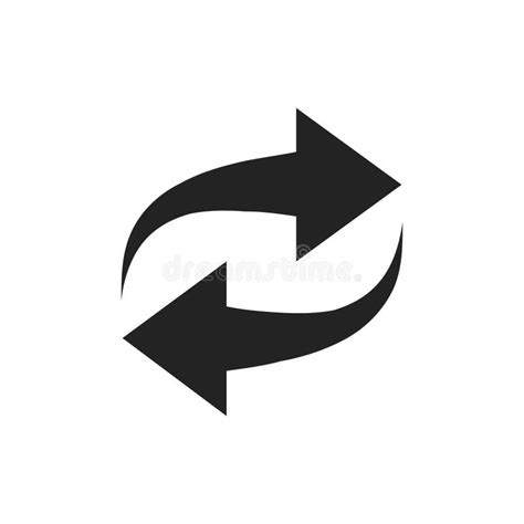 A Circular Arrow Icon Symbolizes Actions Such As Refreshing And Reloading Content Stock