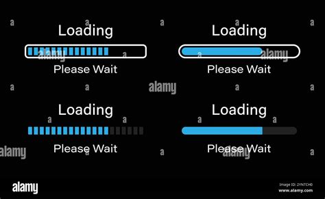 Loading Please Wait Symbol Infographics Set In Blue Color Set Of 70
