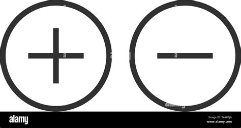 Plus Minus And Active Passive Web Buttons Add Or Delete Remove Icons Stock Vector Illustration