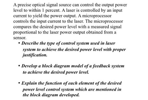 solved a precise optical signal source can control the