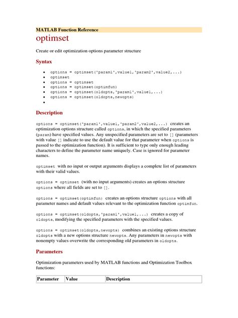 Matlab Function Reference Pdf Parameter Computer Programming