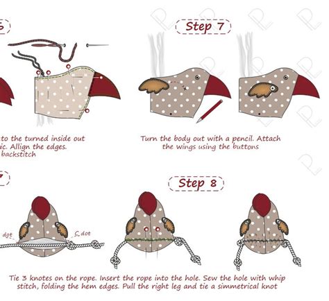 Crow Soft Toy Sewing Pattern Pdf Instant Download Step By Step Pdf And Video Tutorial Included
