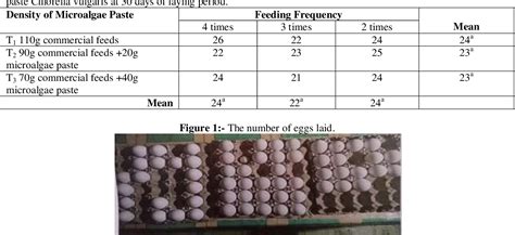 Figure 1 From Feeding Frequency And Density Of Microalgae Paste Chlorella Vulgaris In The Diet