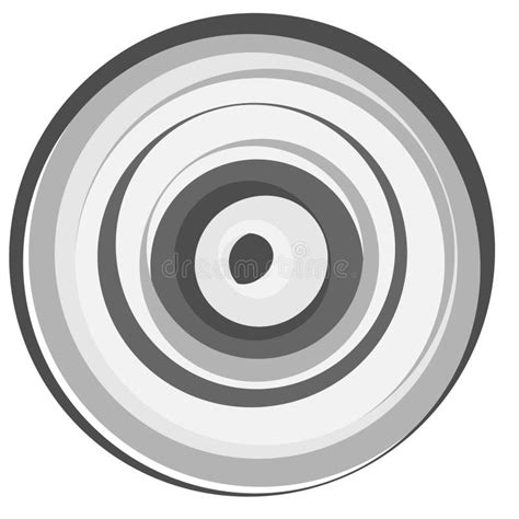 Random Grayscale Gray Concentric Circles Rings Abstract Geometric Design Elements Stock Vector