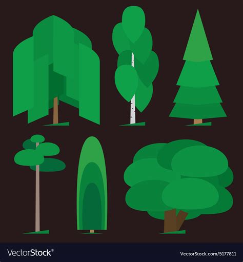 Trees Graphic Royalty Free Vector Image VectorStock
