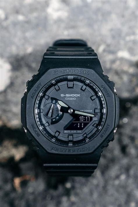 Casio G Shock Ga 2100 1a1dr Black Analog Digital Dial Black Resin Strap