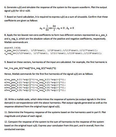 Solved Frequency Response Of Continuous Time Systems In This Chegg