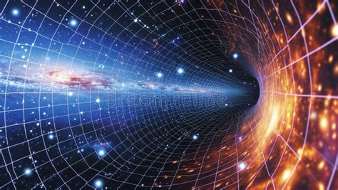 the fourth measure of the spatial dimension a wormhole in space stock