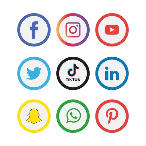 Premium Vector | Social media icons set Logo Vector Illustrator