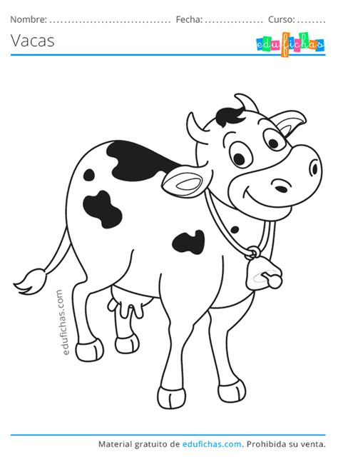 Vaca Para Colorear Descarga Dibujos Para Pintar De Vaca Pdf