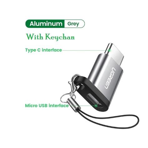 Jual Ugreen Otg Usb Type C Male To Usb Micro Female Suport Charging Transfer Data Shopee