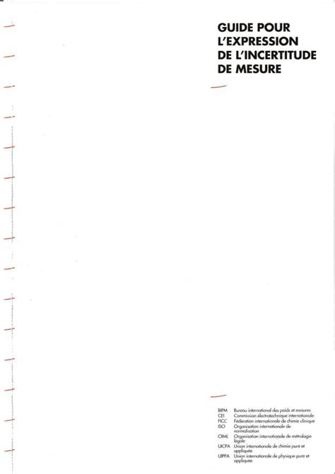ISO IEC Guide 98 1993 Guide To The Expression Of Uncertainty In Measurement GUM