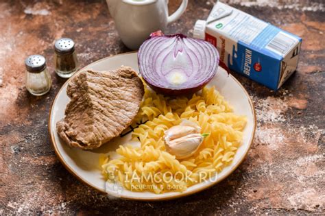 Говядина с макаронами в сливочном соусе — рецепт с фото пошагово