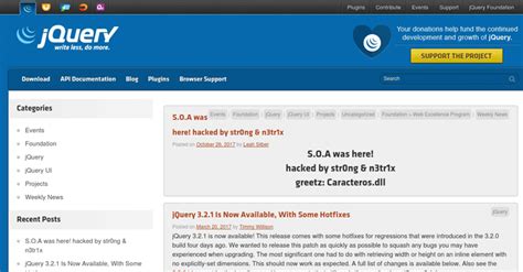 JQuery Official Blog Hacked Stay Calm Library Is Safe