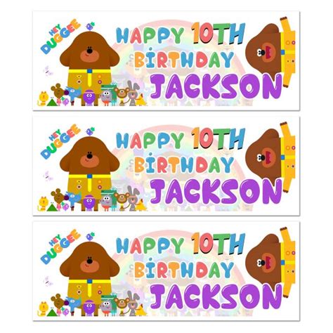 Hey Duggee Happy Birthday Banner